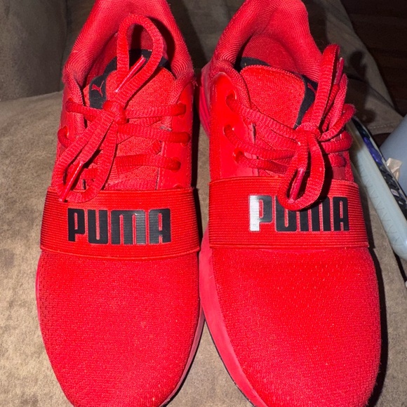 Puma | Shoes | Puma Red Sneakers Vibrant Mesh Design | Poshmark